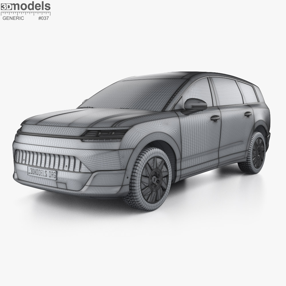 Generic SUV EV 2025 3D model - Download Crossover SUV on 3DModels.org