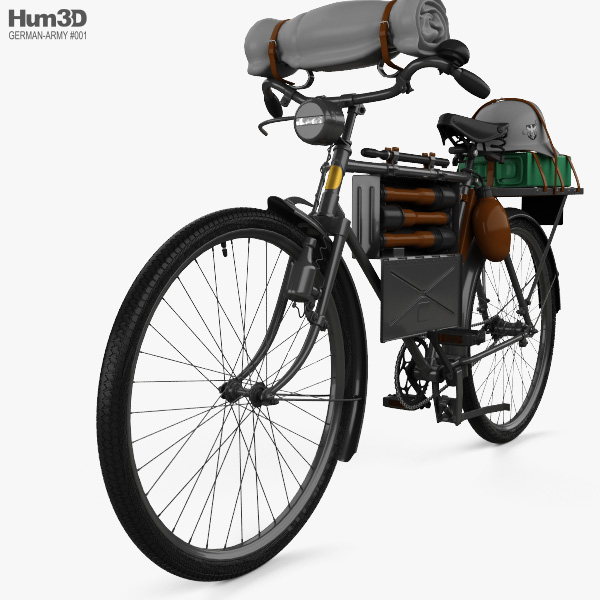 German Army M42 Truppenfahrrad Bicycle 1941 3D model - Download 1940 ...