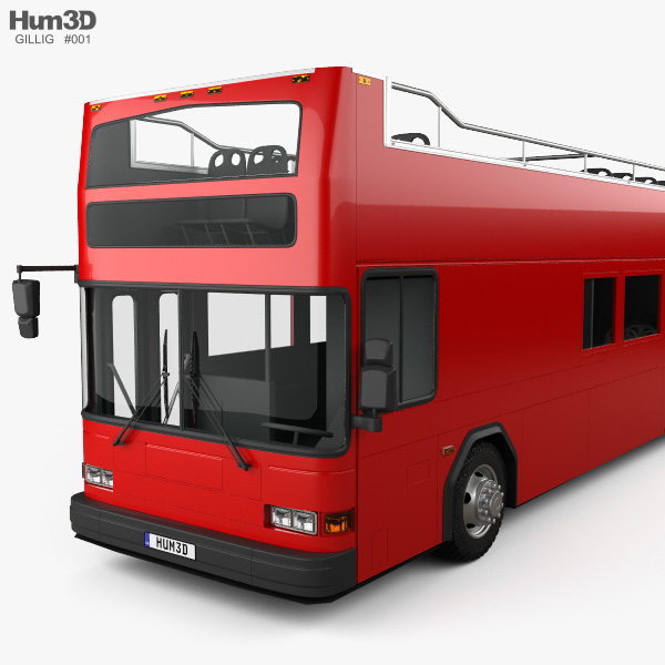 Gillig Low Floor Double-Decker Bus 2012 3D model - Download Bus on ...