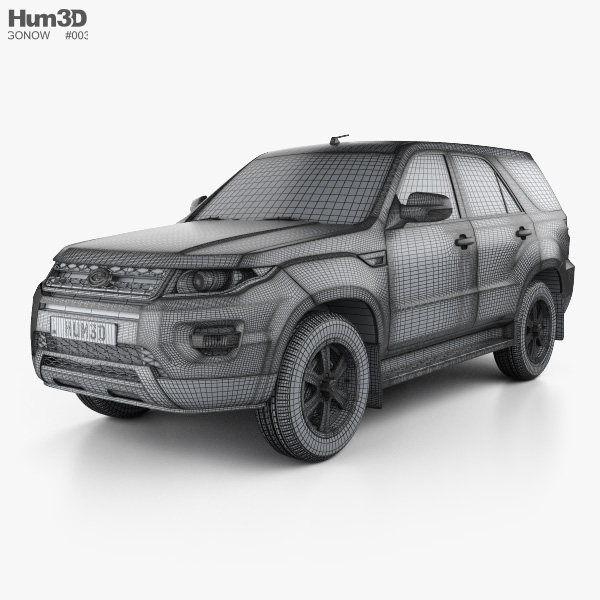Gonow GX6 2017 3D model - Download Crossover SUV on 3DModels.org