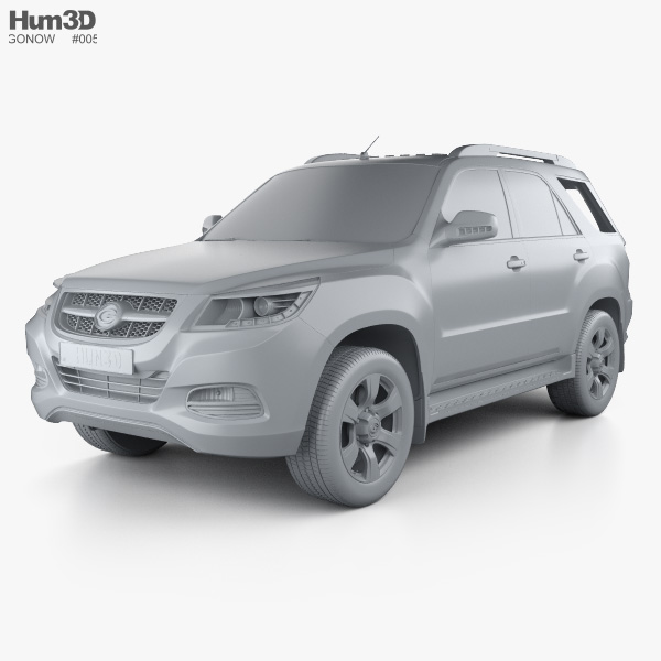 Gonow GX5 2015 3D model - Download Crossover SUV on 3DModels.org