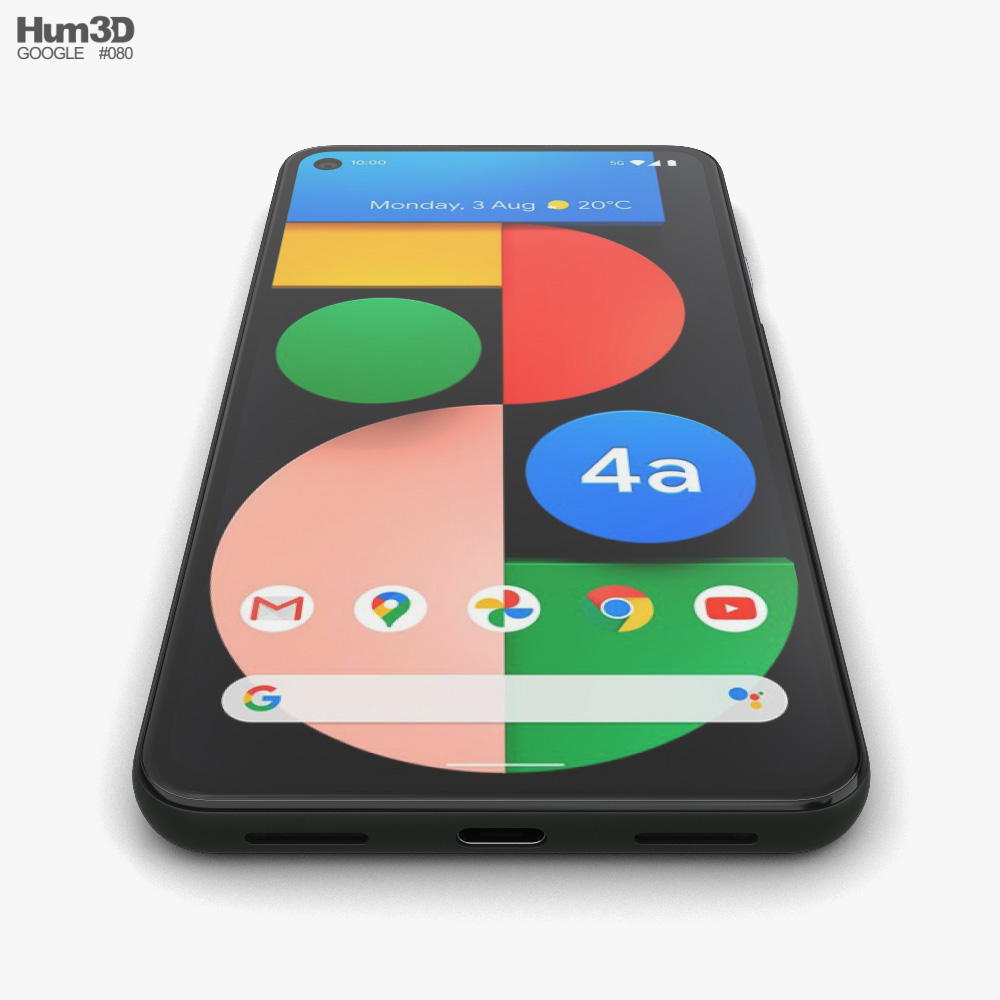 Google Pixel 4a 5G Just Black 3D model - Download Phones on 3DModels.org