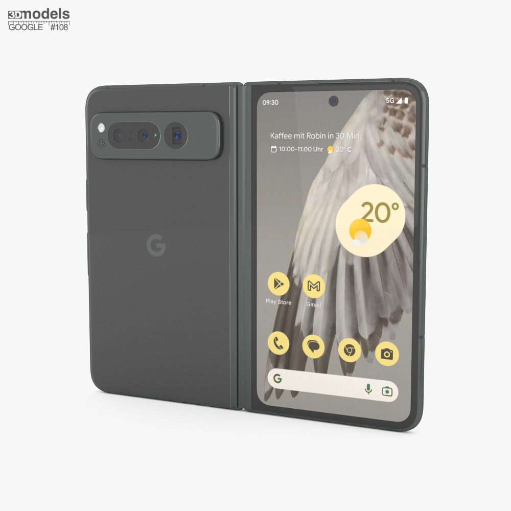 Google Pixel Fold Obsidian 3D 모델 - 다운로드 전화 on 3DModels.org