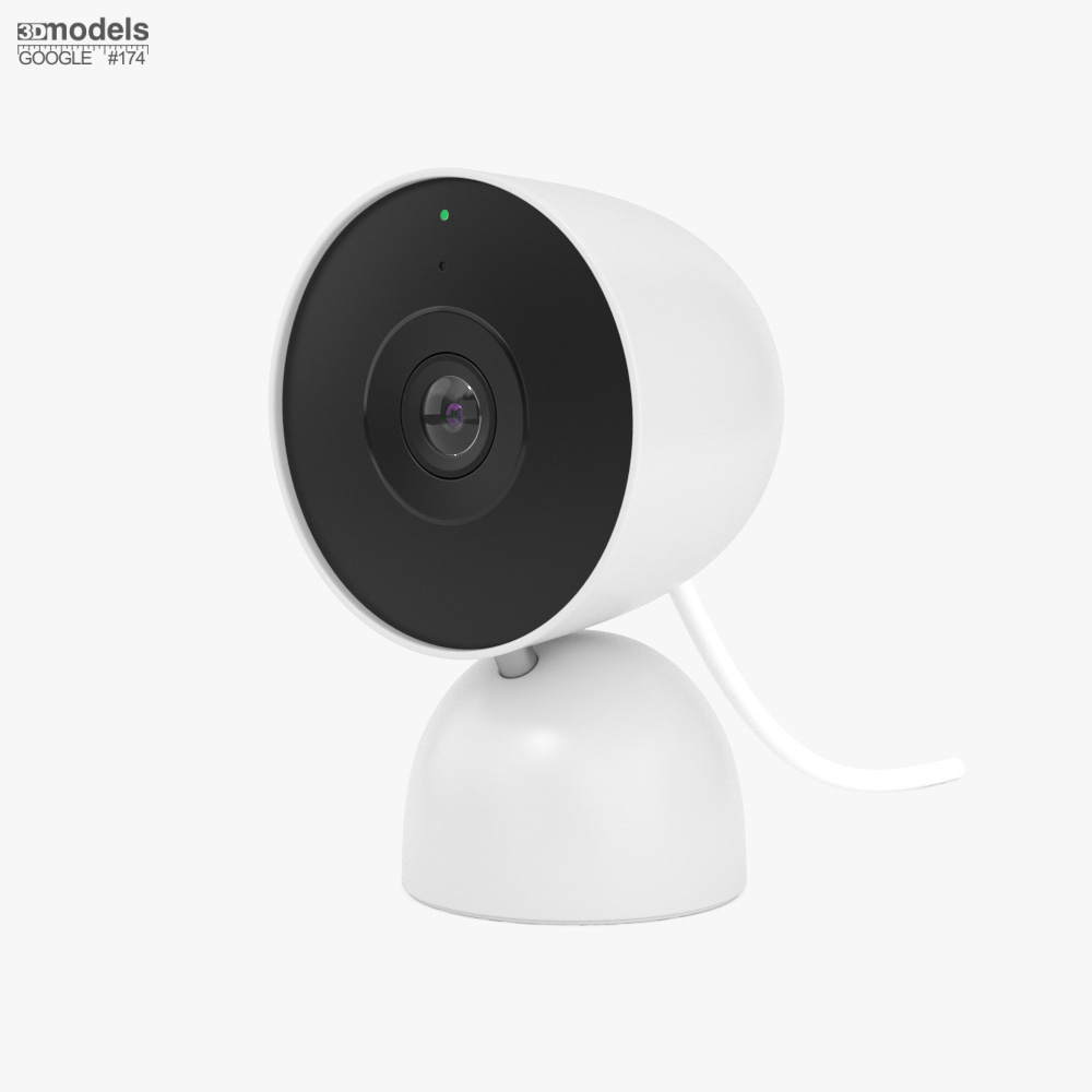 Google Nest Cam Indoor Wired 3rd Gen Snow Modelo 3D - Descargar ...