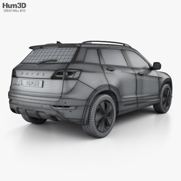 Great Wall Haval H6 2017 3D model - Download Crossover SUV on 3DModels.org