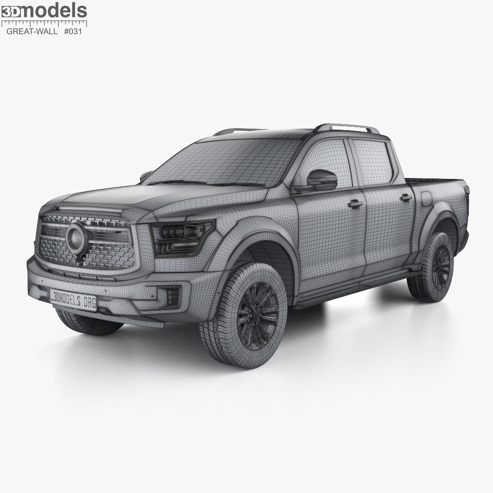 Great Wall P-series P500 Double Cab 2025 3D model - Download Pickup on ...