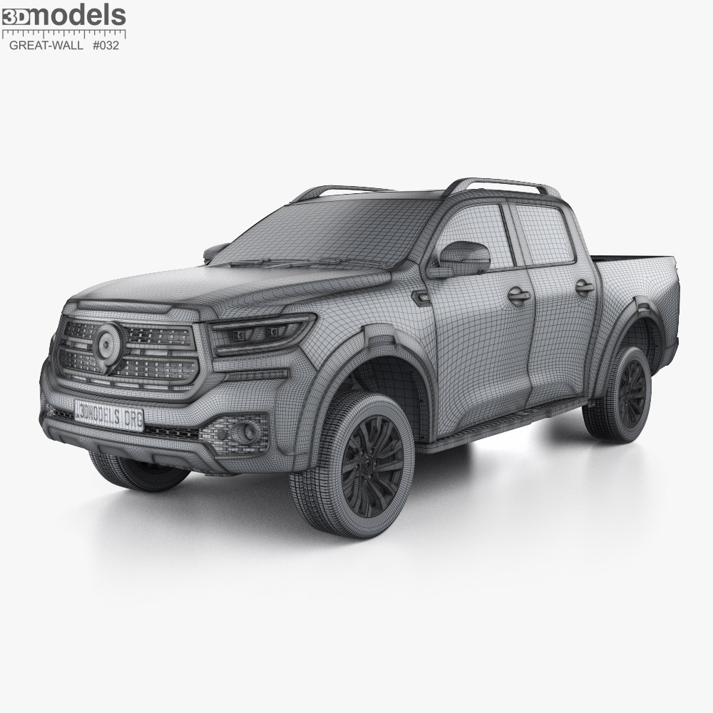Great Wall P-series P300 Double Cab 2025 3D model - Download Pickup on ...