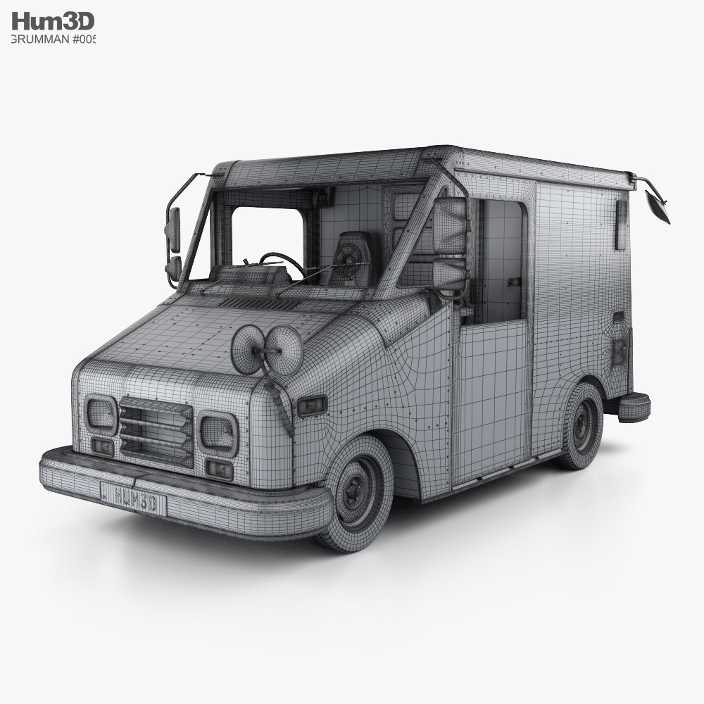 Grumman Long Life Vehicle with HQ interior 1994 3D model - Download Van ...
