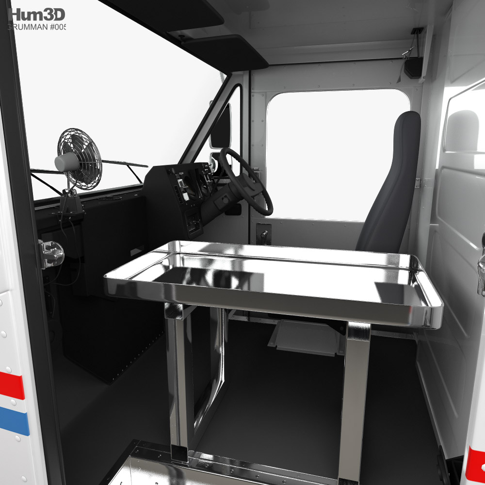 Grumman Long Life Vehicle 带内饰 1994 3D模型 - 下载 Van on 3DModels.org