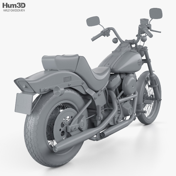 Harley-Davidson FXST Softail 1984 3D model - Download Motorcycle on ...