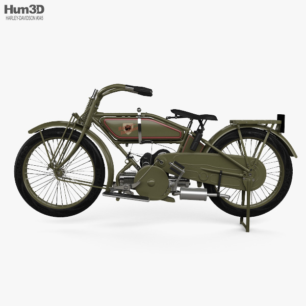 Harley-Davidson 19W Sport Twin 1919 3D model - Download Motorcycle on ...