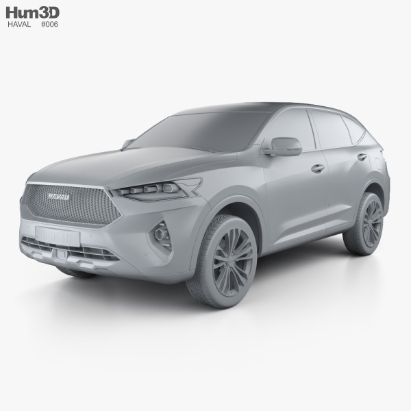 Haval F7 with HQ interior 2021 3D model - Download Crossover SUV on ...