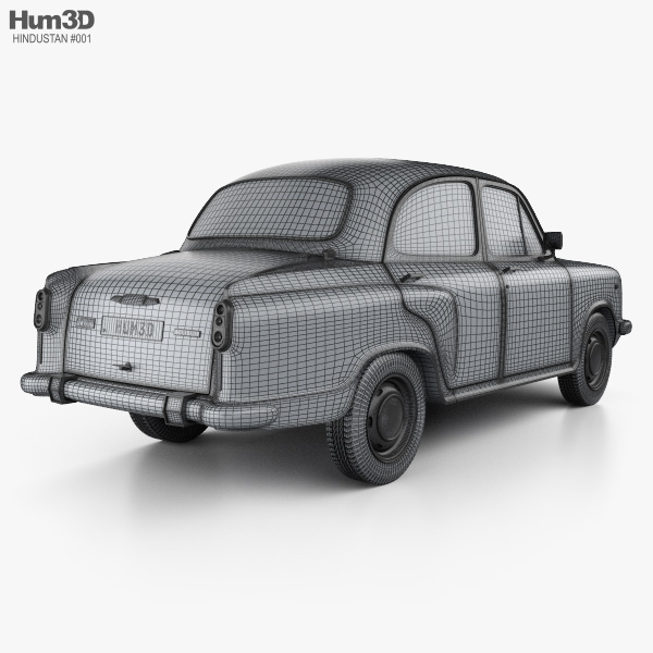 Hindustan Ambassador Classic 2003 3D model - Download 1990-1999 on ...