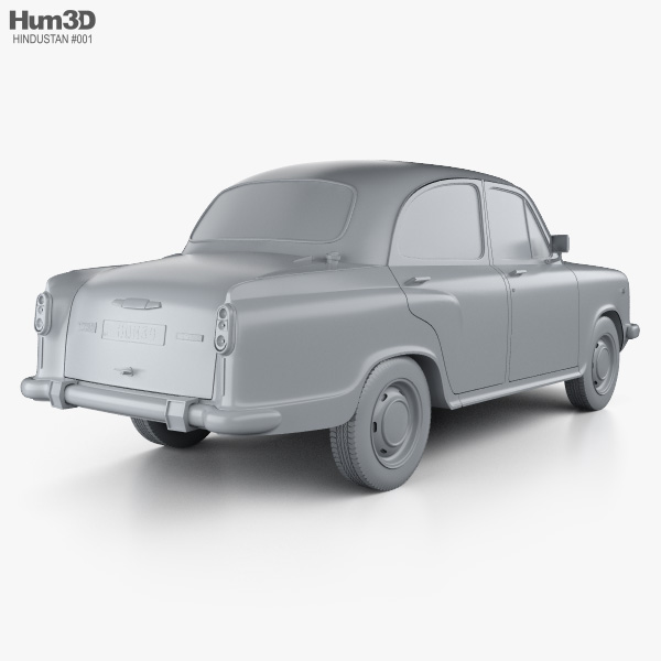 Hindustan Ambassador Classic 2003 3D model - Download 1990-1999 on ...