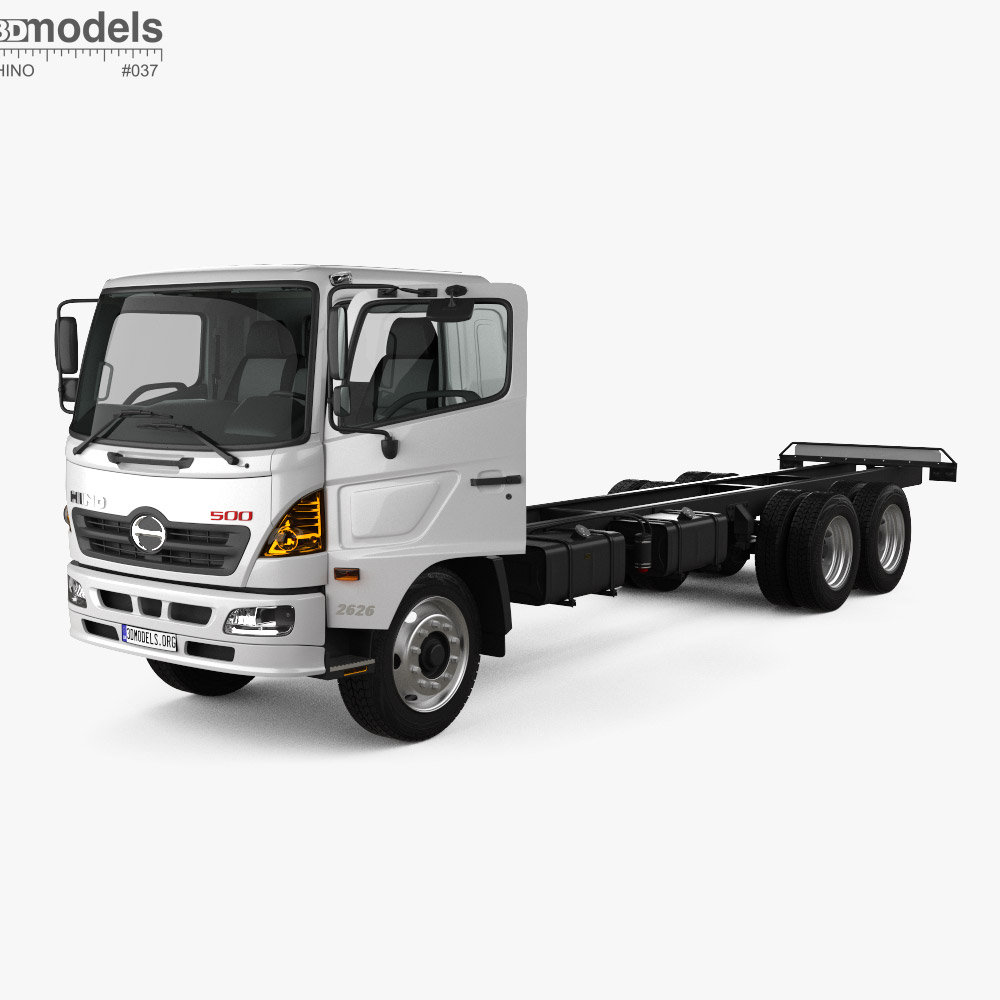 Hino 500 FC LWB Chasis de Camión con interior 2019 Modelo 3D ...