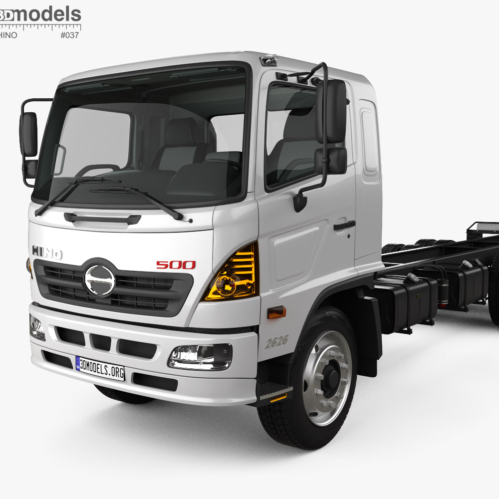 Hino 500 FC LWB Chasis de Camión con interior 2019 Modelo 3D ...