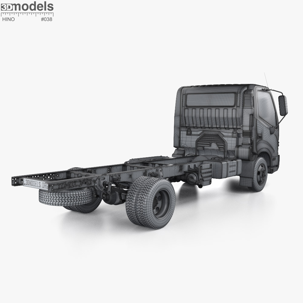 Hino 300 Hybrid Chassis Truck 2025 3D model - Download Truck on ...