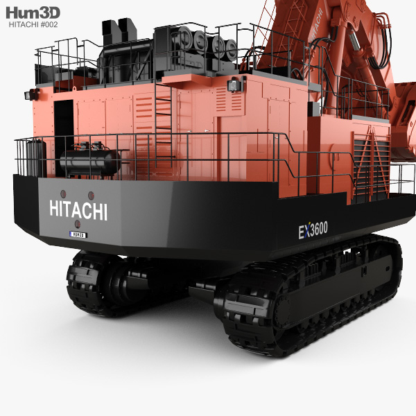 Hitachi EX3600-6 Excavator 2018 3D model - Download Tractor on 3DModels.org