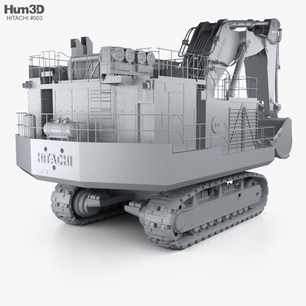 Hitachi EX3600 Excavadora 2018 Modelo 3D - Descargar Tractores on ...