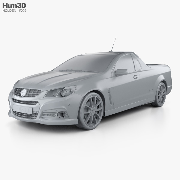Holden VF Commodore Calais V UTE 2017 3D model - Download Pickup on ...