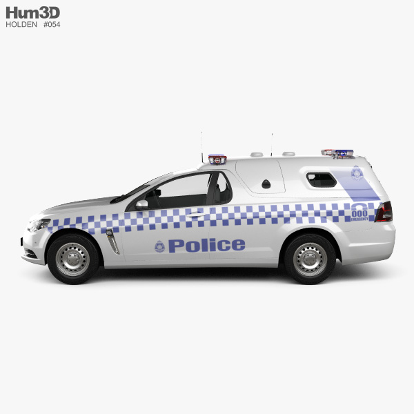 Holden Commodore ute Evoke Police 2013 3D model - Download Wagon car on ...