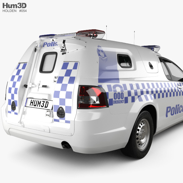 Holden Commodore ute Evoke Police 2013 3D model - Download Wagon car on ...