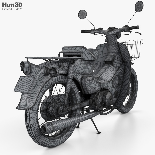 Honda Super-Cub 1971 3D model - Download Motorcycle on 3DModels.org