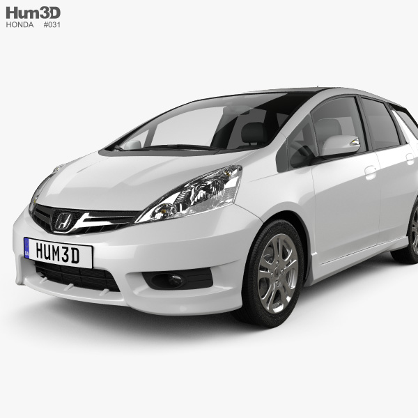 Honda Fit (Jazz) Shuttle 2015 3D model - Download Wagon car on 3DModels.org