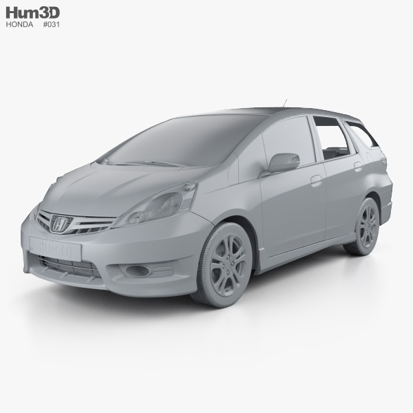 Honda Fit (Jazz) Shuttle 2015 3D model - Download Wagon car on 3DModels.org