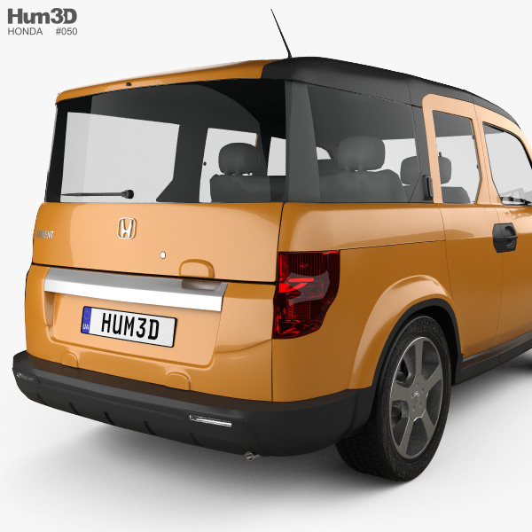 Honda Element EX 2010 3D model - Download Crossover SUV on 3DModels.org