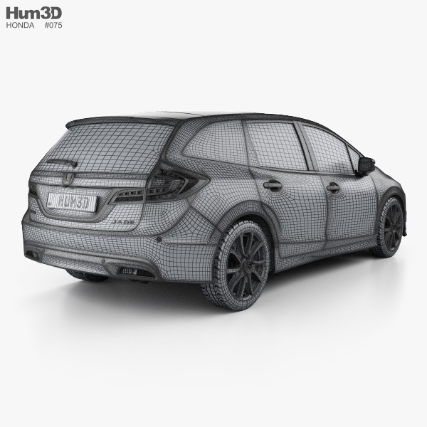 Honda Jade with HQ interior 2016 3D model - Download Van on 3DModels.org