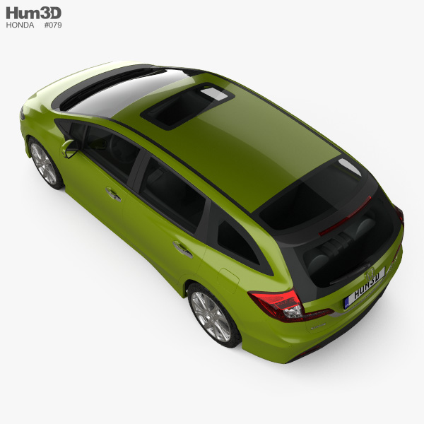 Honda Jade 2016 3D model - Download Wagon car on 3DModels.org