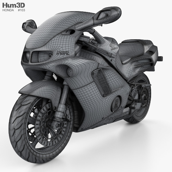 Honda NR 1992 Modelo 3D - Descargar Motocicletas on 3DModels.org