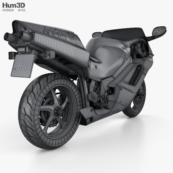 Honda NR 1992 Modelo 3D - Descargar Motocicletas on 3DModels.org