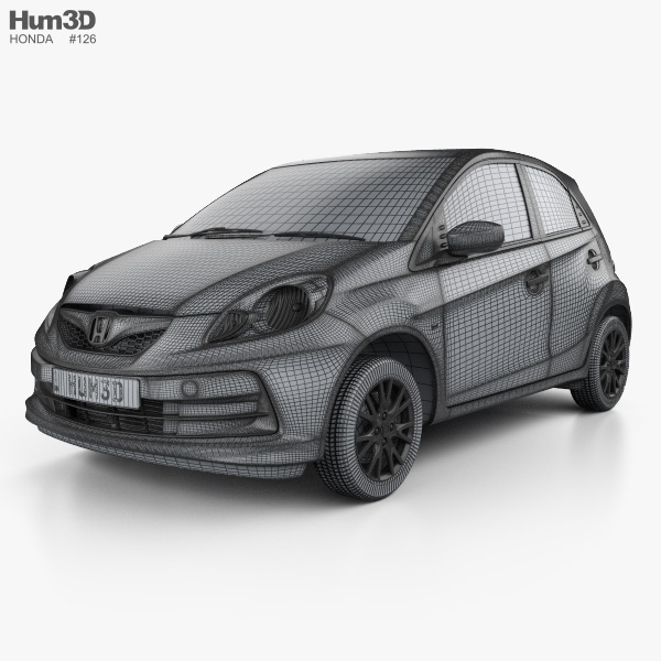 Honda Brio 2015 3D model - Download Hatchback on 3DModels.org