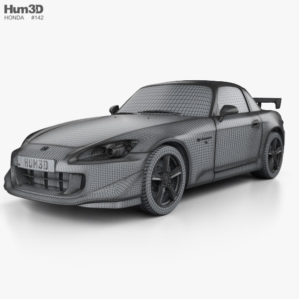 Honda S2000 CR 2009 3D model - Download Sports car on 3DModels.org