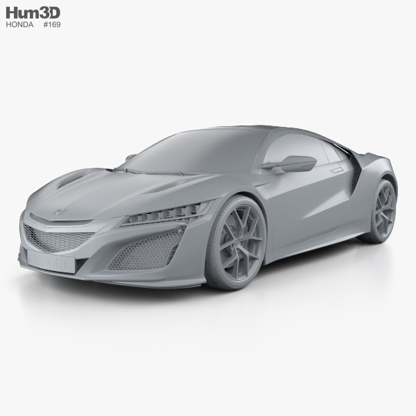 Honda NSX 2019 3D model - Download Sports car on 3DModels.org