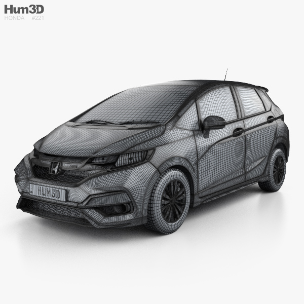 Honda Fit RS JP-spec 2018 3D model - Download Hatchback on 3DModels.org