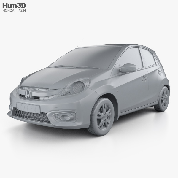 Honda Brio hatchback 2015 3D model - Download Hatchback on 3DModels.org