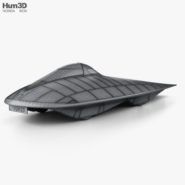 Honda Dream Solar Car 1998 3D model - Download Sports car on 3DModels.org