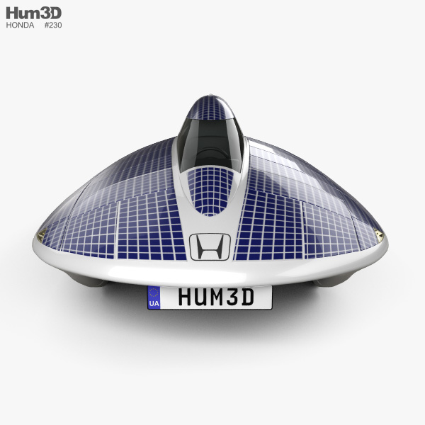 Honda Dream Solar Car 1998 3D model - Download Sports car on 3DModels.org