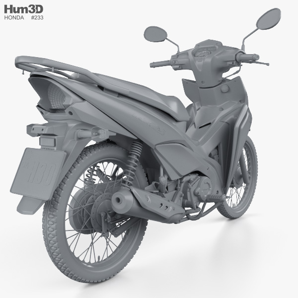Honda Wave 110S 2017 3D model - Download Motorcycle on 3DModels.org