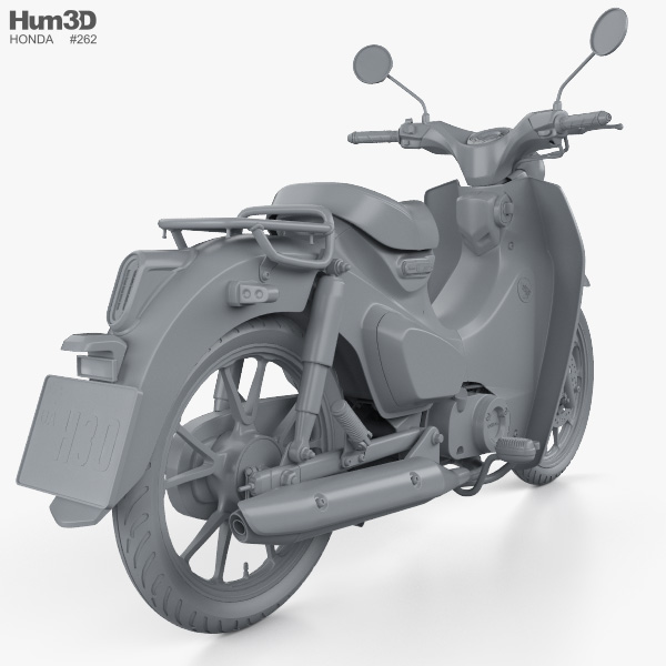 Honda Super Cub C125 2019 3D model - Download Motorcycle on 3DModels.org