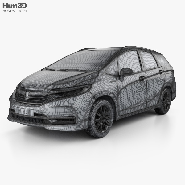 Honda Shuttle 하이브리드 2019 3D 모델 - 다운로드 Wagon car on 3DModels.org