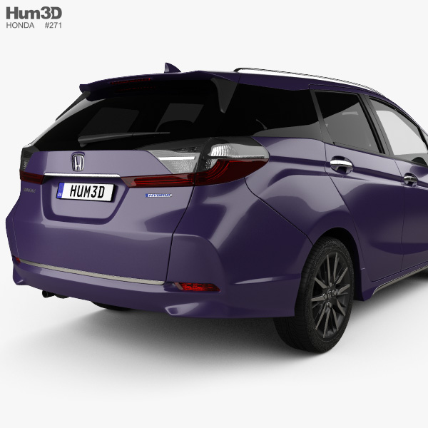 Honda Shuttle 하이브리드 2019 3D 모델 - 다운로드 Wagon car on 3DModels.org