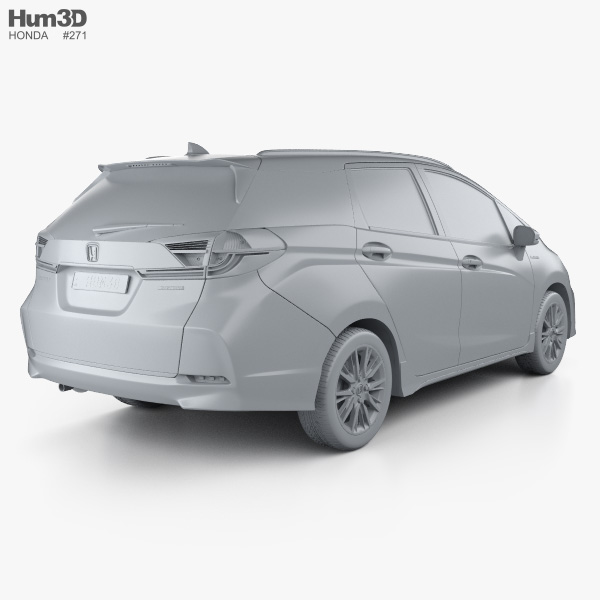 Honda Shuttle 하이브리드 2019 3D 모델 - 다운로드 Wagon car on 3DModels.org