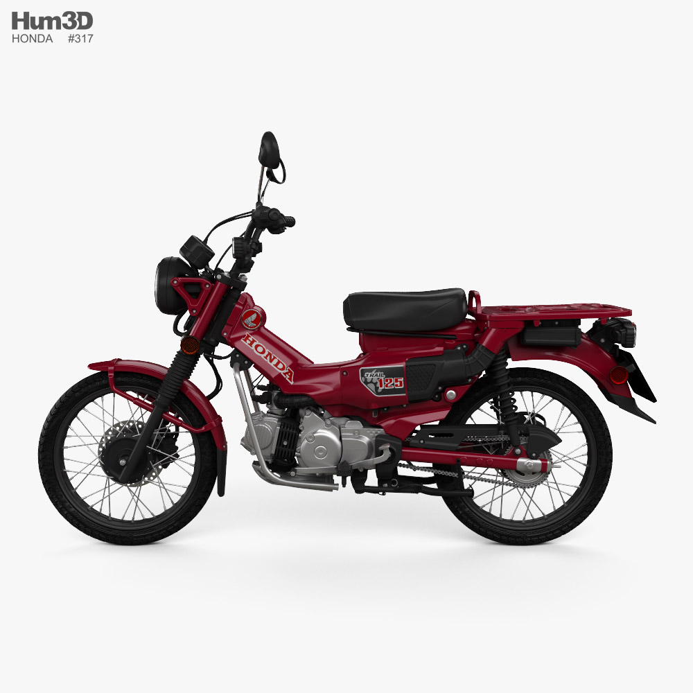 本田 CT125 猎人小熊 2021 3D模型 - 下载 摩托車 开启 3DModels.org