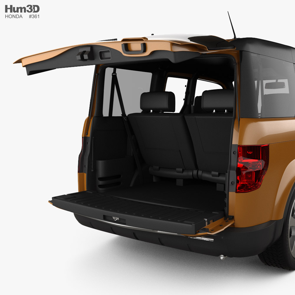 Honda Element EX with HQ interior 2015 3D model - Download Crossover ...