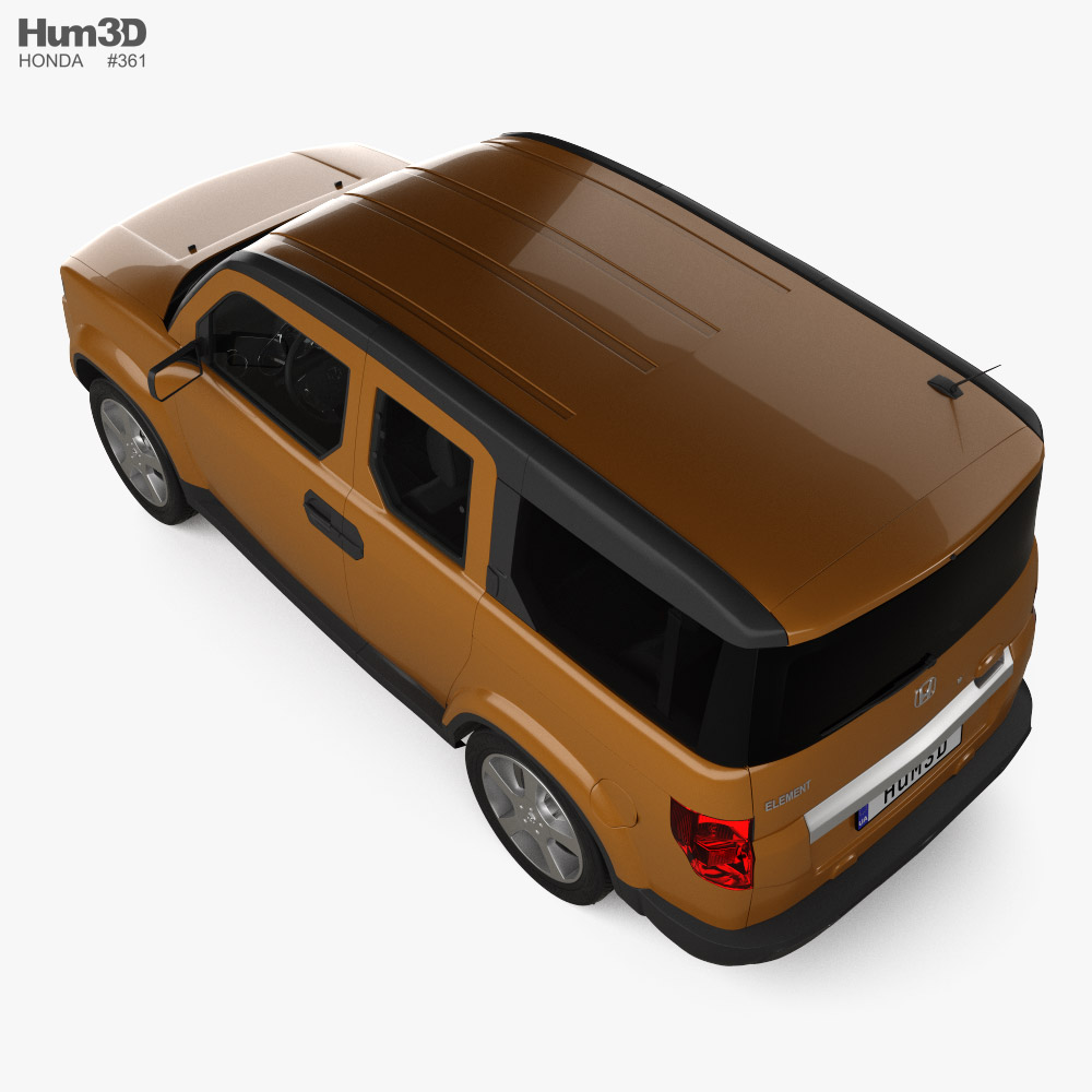 Honda Element EX with HQ interior 2015 3D model - Download Crossover ...
