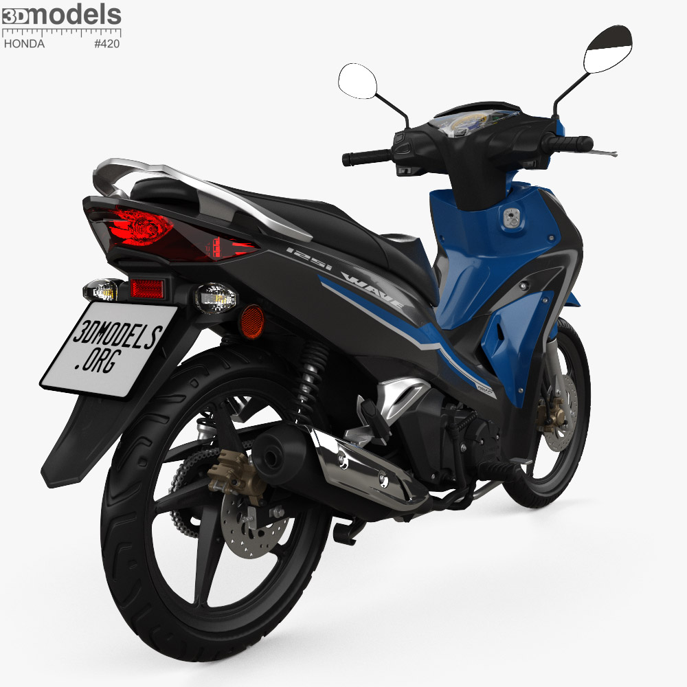 Honda Wave 125 2023 3D model - Download Motorcycle on 3DModels.org